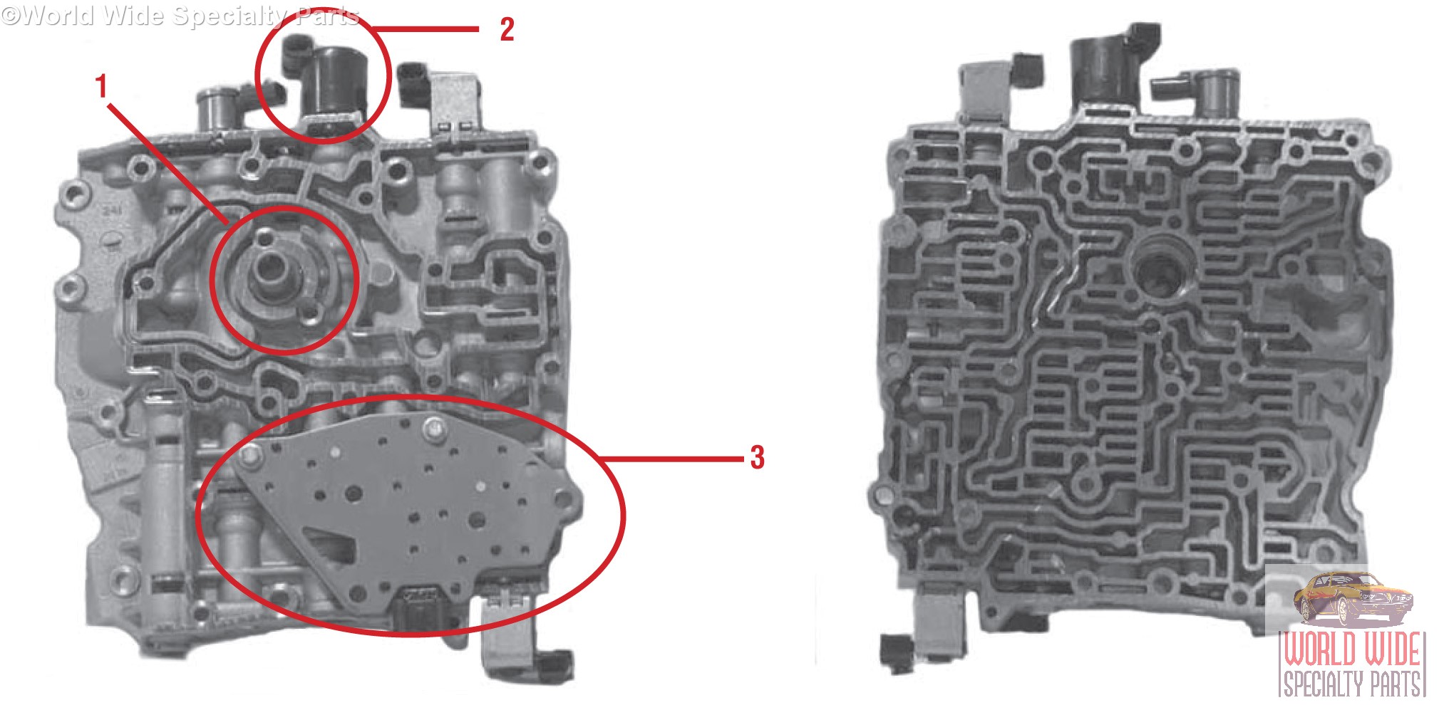 GM 4T65E Valve Body 2000-2002, 2-Piece Pump W/O Servo Apply Valves ...